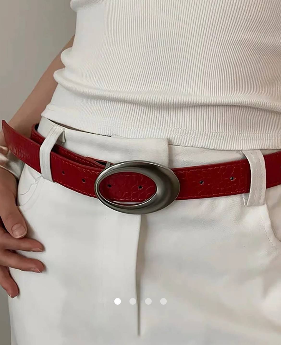 Geometric Belt // Red – Rocket